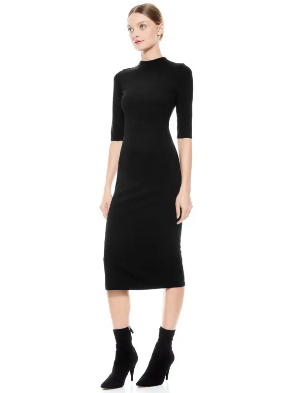 Alice + Olivia Delora Midi Dress - Black