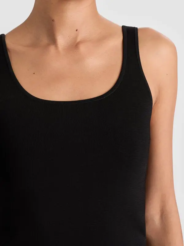 Alice + Olivia Daryn Sculpting Tank - Black