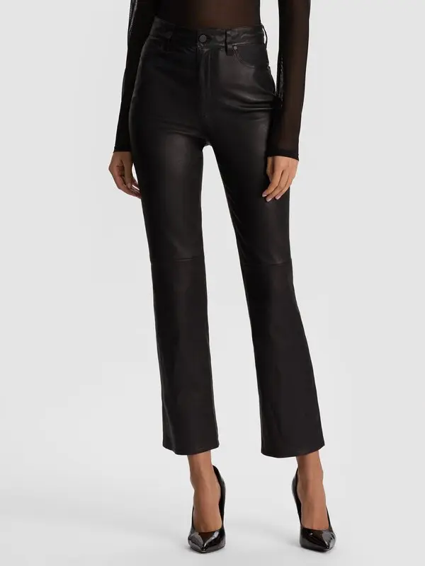 Alice + Olivia Casey Leather Ankle Pants