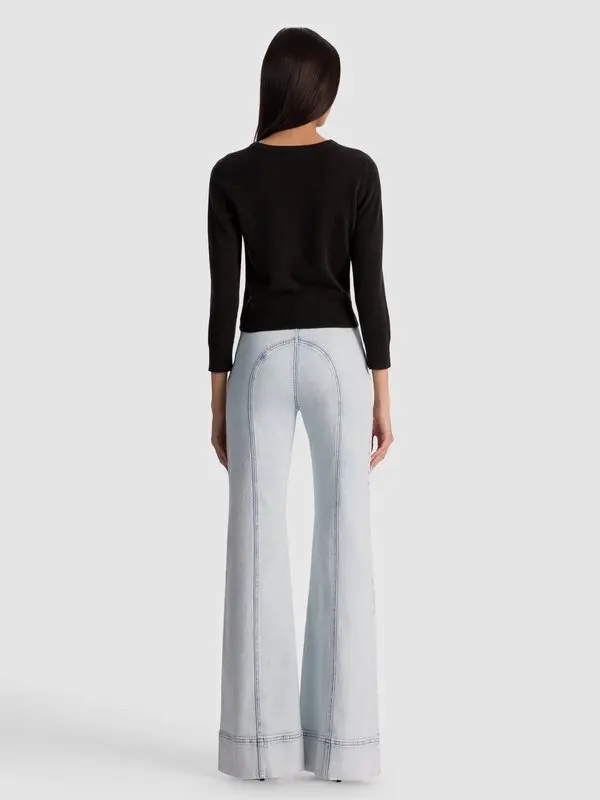 Alice + Olivia Carolann Cashmere Shrunken Pullover
