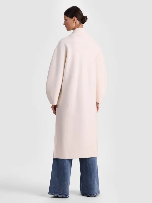 Alice + Olivia Waverly Cocoon Coat - Ecru