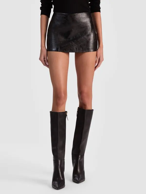 Alice + Olivia Mace Vegan Leather Mini Skort