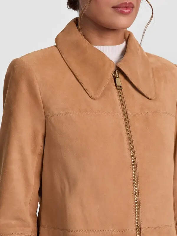 Alice + Olivia Logan Suede Coat