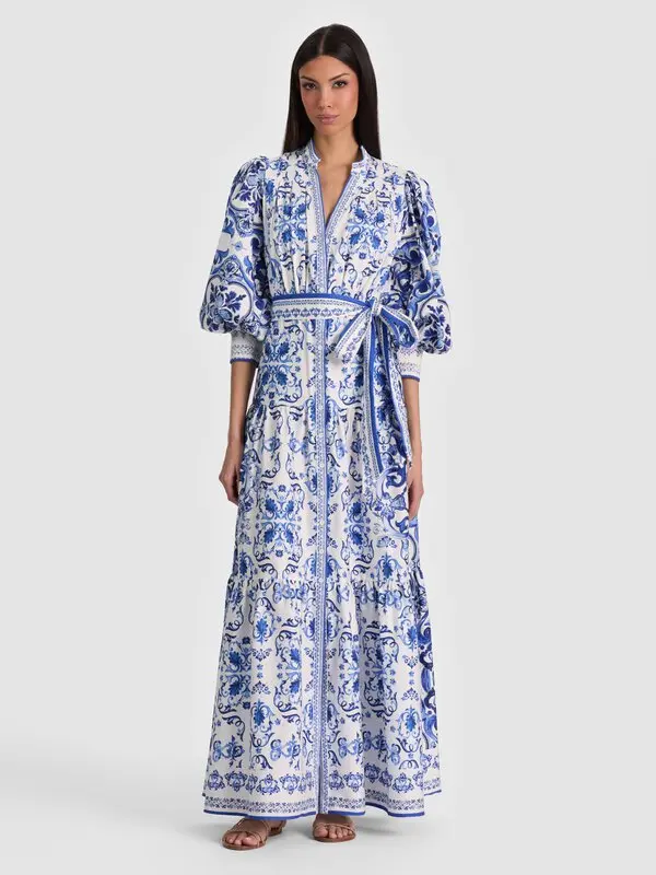 Alice + Olivia Cora Maxi Shirt Dress