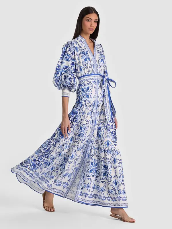 Alice + Olivia Cora Maxi Shirt Dress