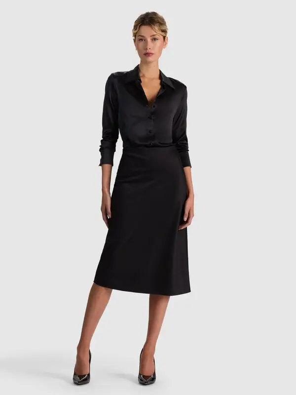 Alice + Olivia Willa Silk Blouse With Floral Print - Black