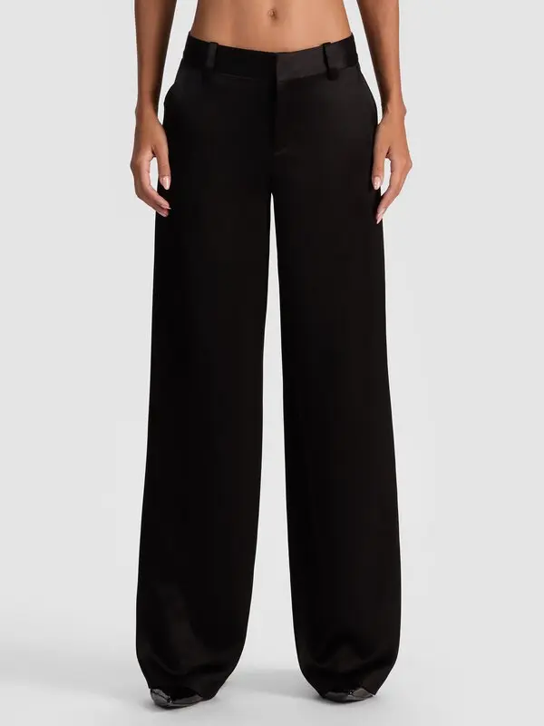 Alice + Olivia Stu Wide Leg Trousers - Black