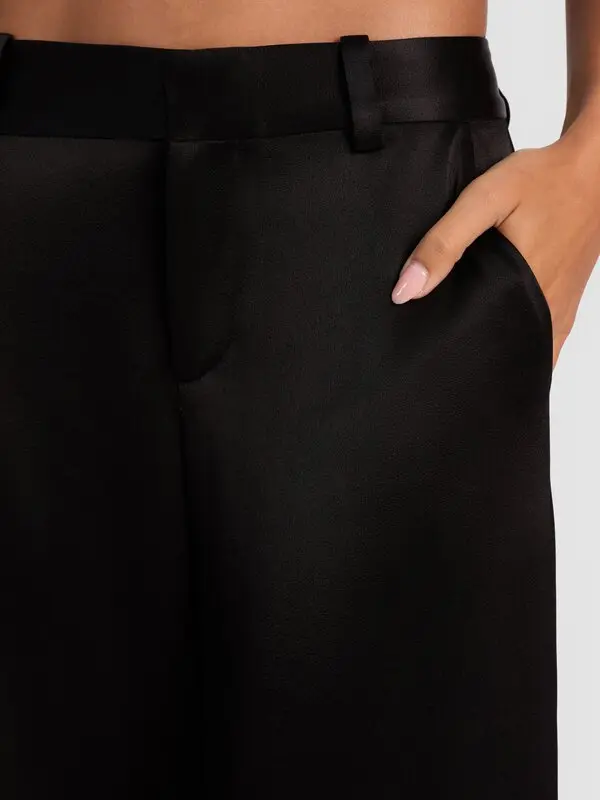 Alice + Olivia Stu Wide Leg Trousers - Black