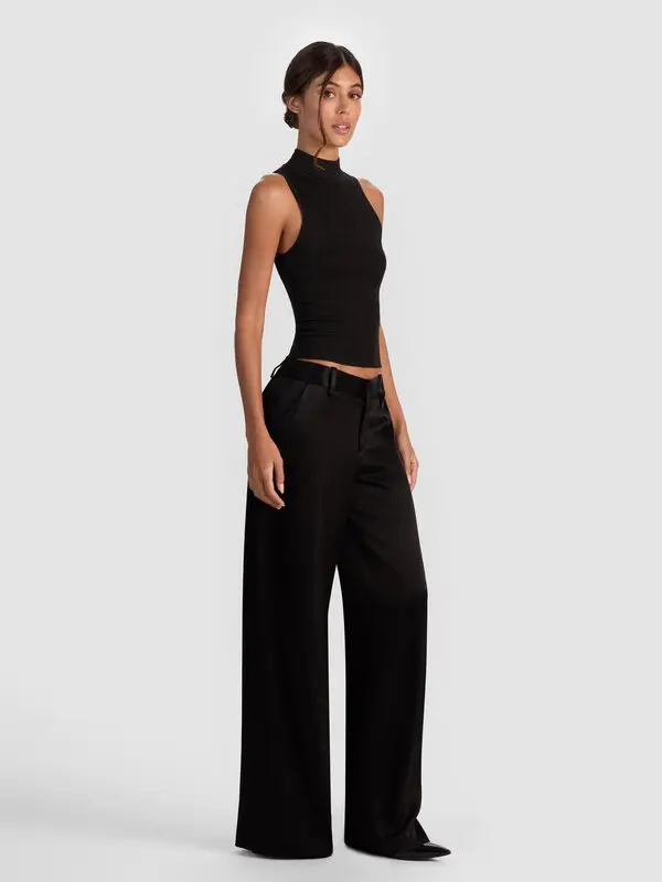 Alice + Olivia Stu Wide Leg Trousers - Black
