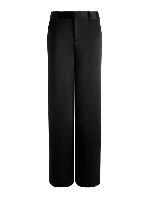 Alice + Olivia Stu Wide Leg Trousers - Black