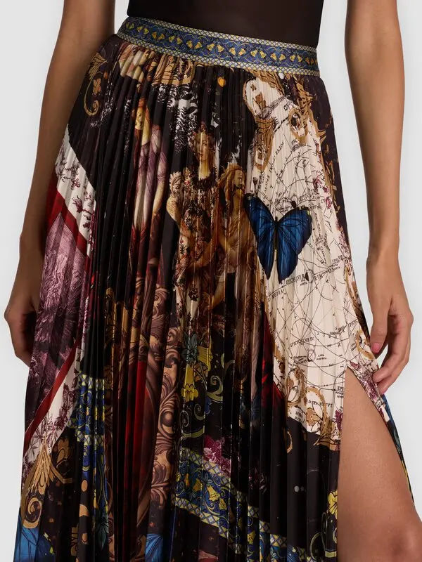 Alice + Olivia Katz Pleated Maxi Skirt