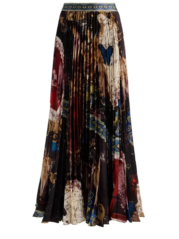 Alice + Olivia Katz Pleated Maxi Skirt