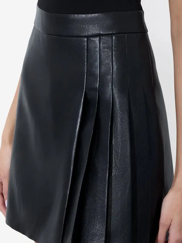 Alice + Olivia Chara Vegan Leather Mini Dress