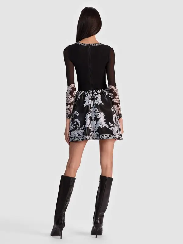 Alice + Olivia Chara Vegan Leather Mini Dress - Winter's Tale