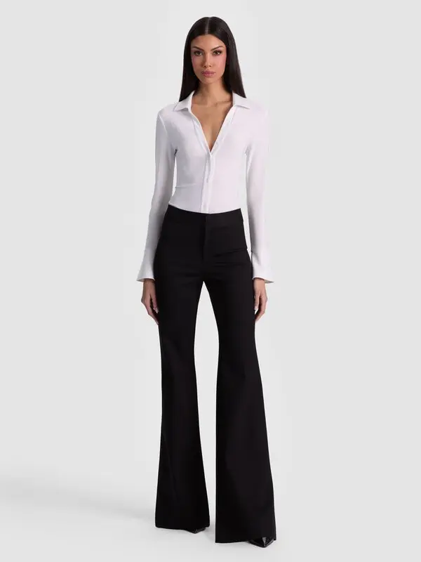 Alice + Olivia Andrew Flare Pant - Black