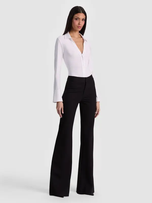 Alice + Olivia Andrew Flare Pant - Black