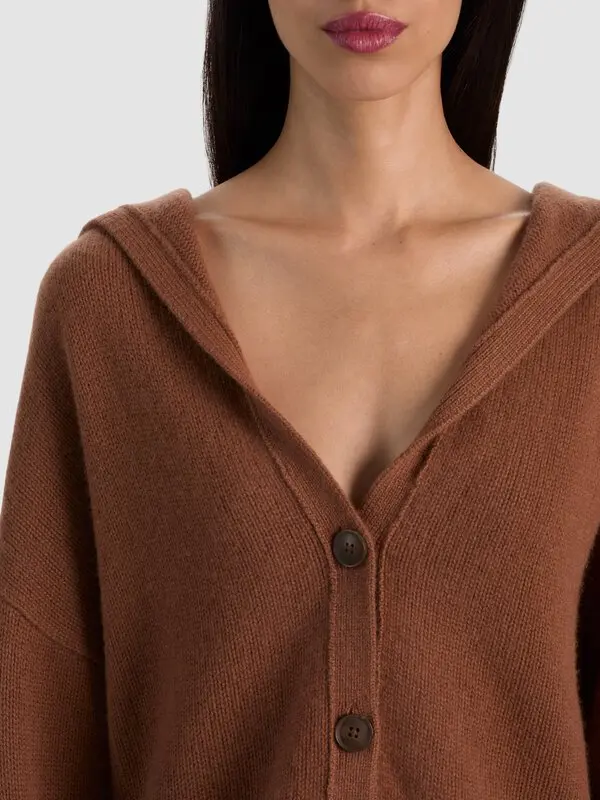 Alice + Olivia Corey Hooded Cashmere Cardigan