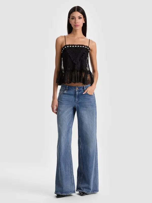 Alice + Olivia Alessia Lace Top