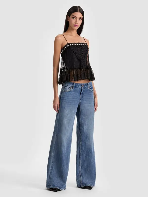 Alice + Olivia Alessia Lace Top