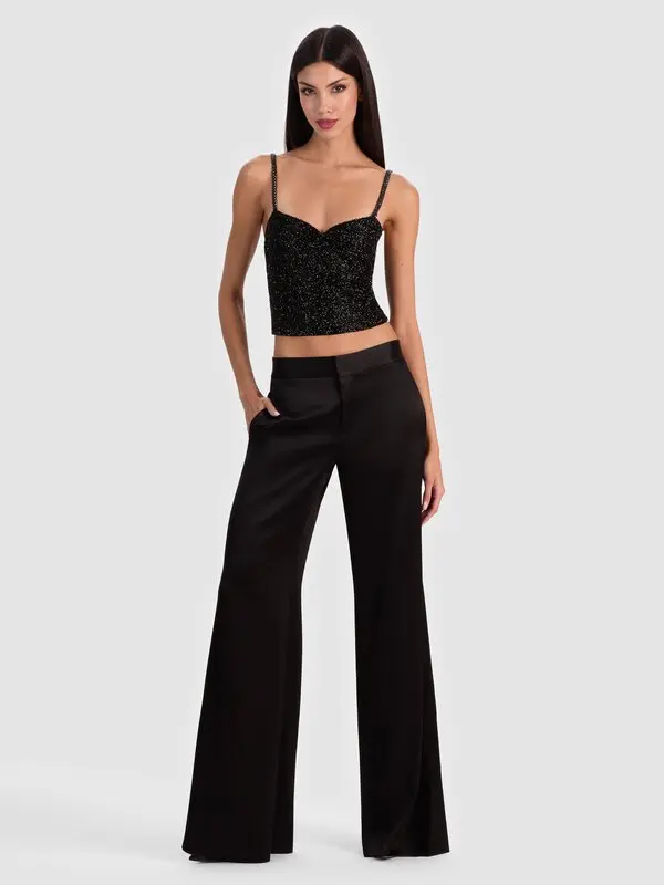 Alice + Olivia Nina Embellished Bustier Top