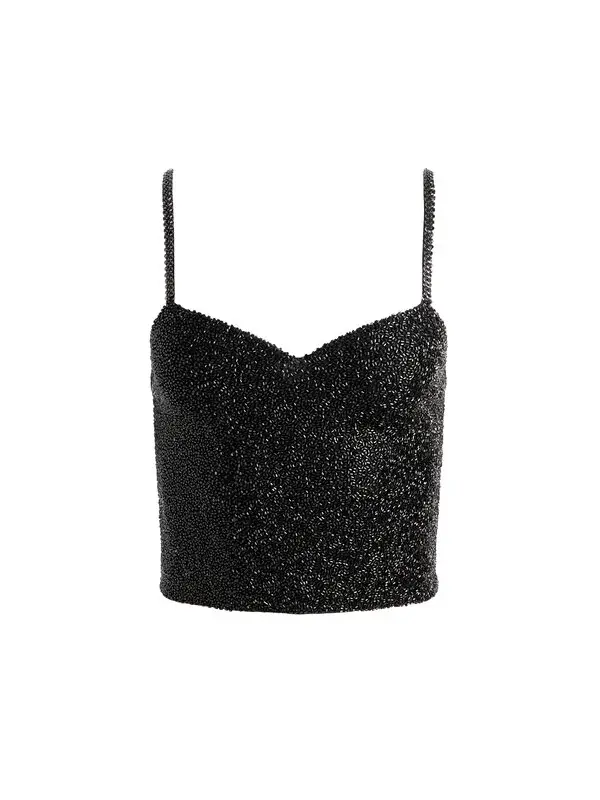 Alice + Olivia Nina Embellished Bustier Top