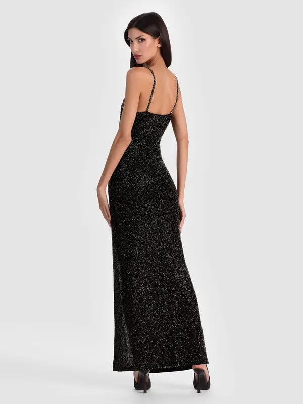 Alice + Olivia Nina Embellished Maxi Dress