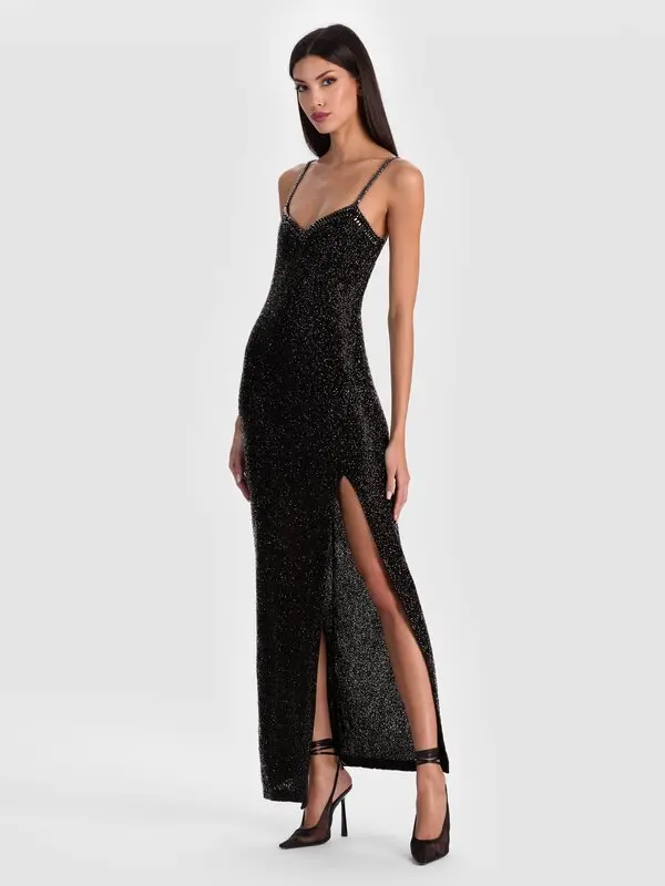 Alice + Olivia Nina Embellished Maxi Dress