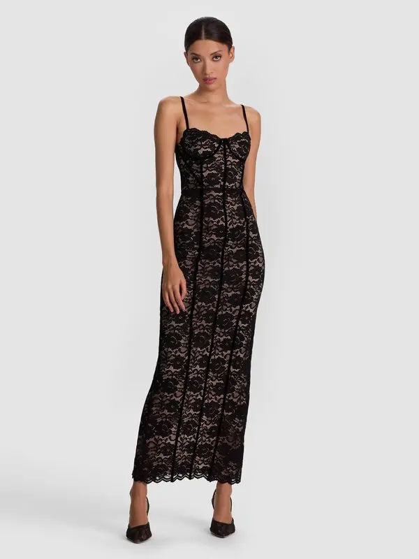 Alice + Olivia Carissa Lace Maxi Dress