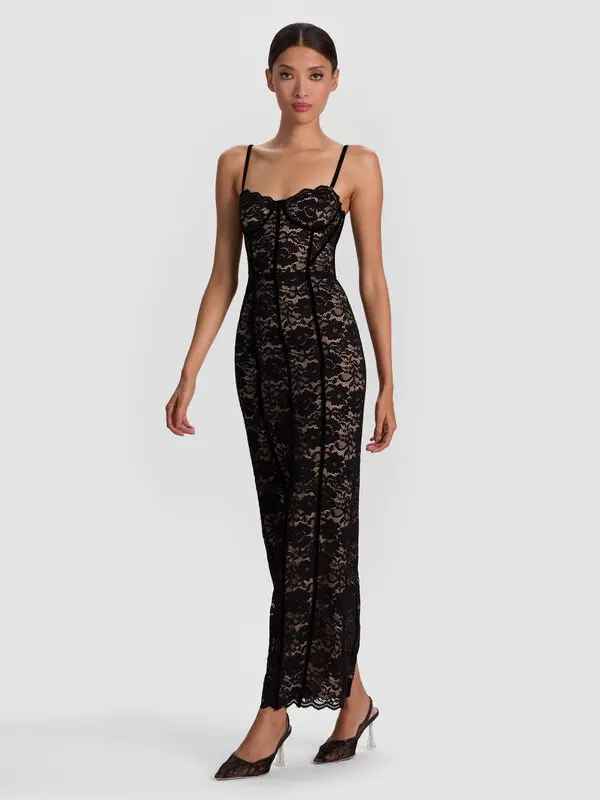 Alice + Olivia Carissa Lace Maxi Dress