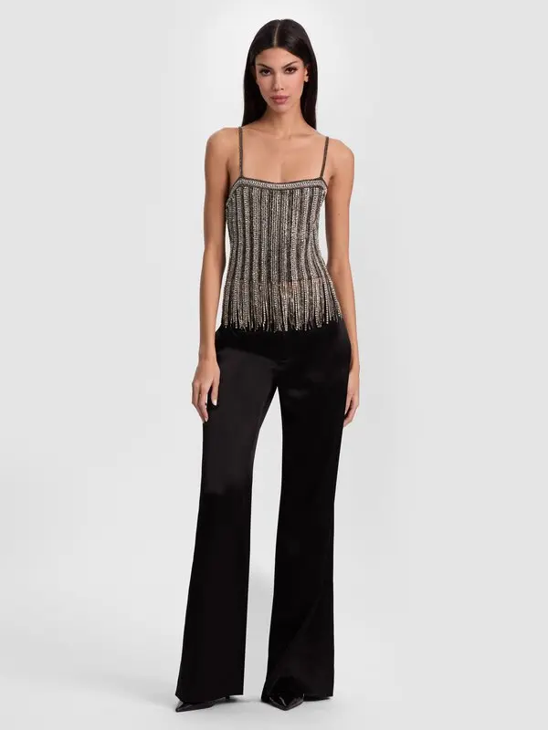 Alice + Olivia Embellished Fringe Tank