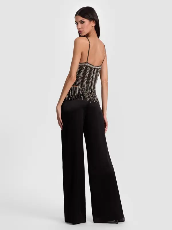 Alice + Olivia Embellished Fringe Tank