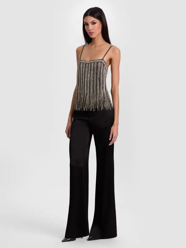 Alice + Olivia Embellished Fringe Tank