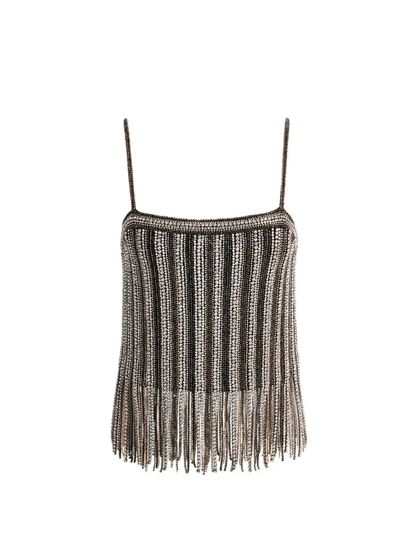 Alice + Olivia Embellished Fringe Tank