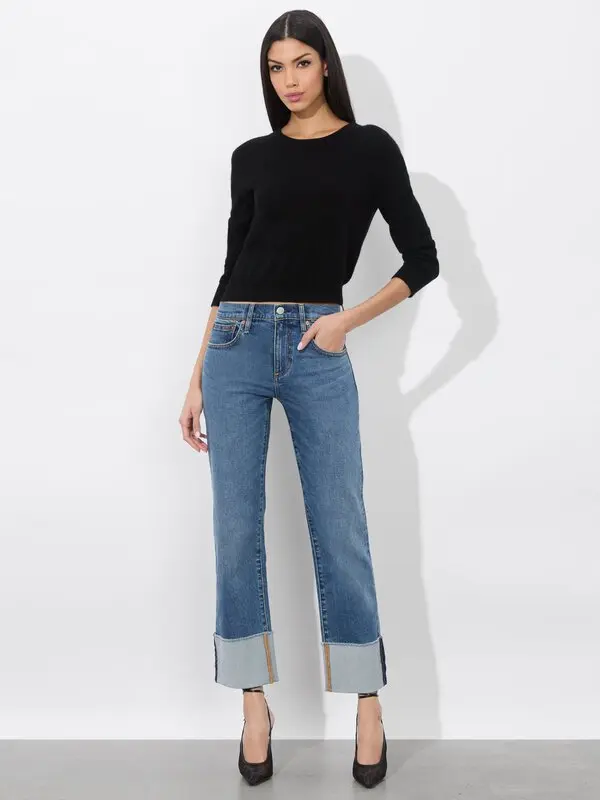 Alice + Olivia Abilene Cuffed Jean