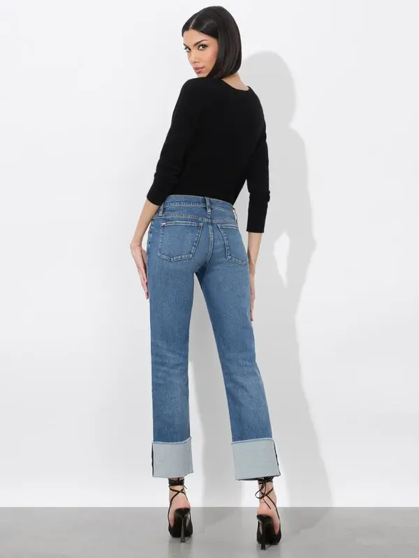Alice + Olivia Abilene Cuffed Jean