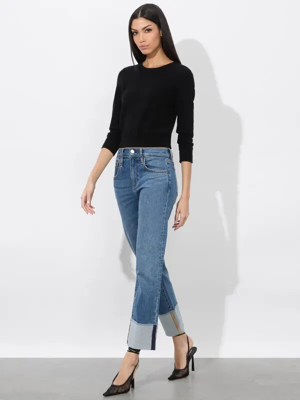 Alice + Olivia Abilene Cuffed Jean