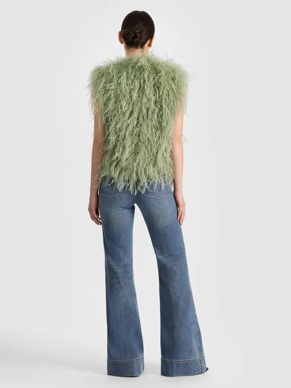 Alice + Olivia Feathered Vest