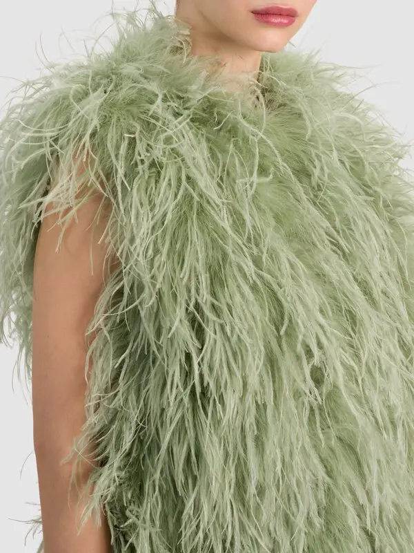Alice + Olivia Feathered Vest
