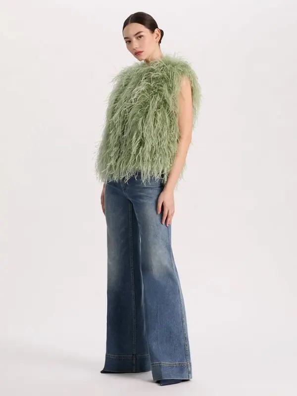 Alice + Olivia Feathered Vest