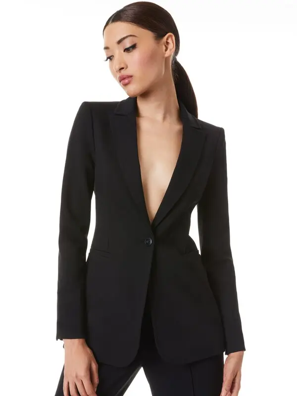Alice + Olivia Breann Fitted Blazer - Black