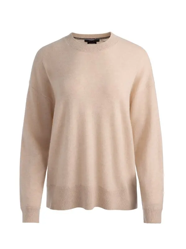 Alice + Olivia Laura Cashmere Crewneck Pullover - Oatmeal Heather
