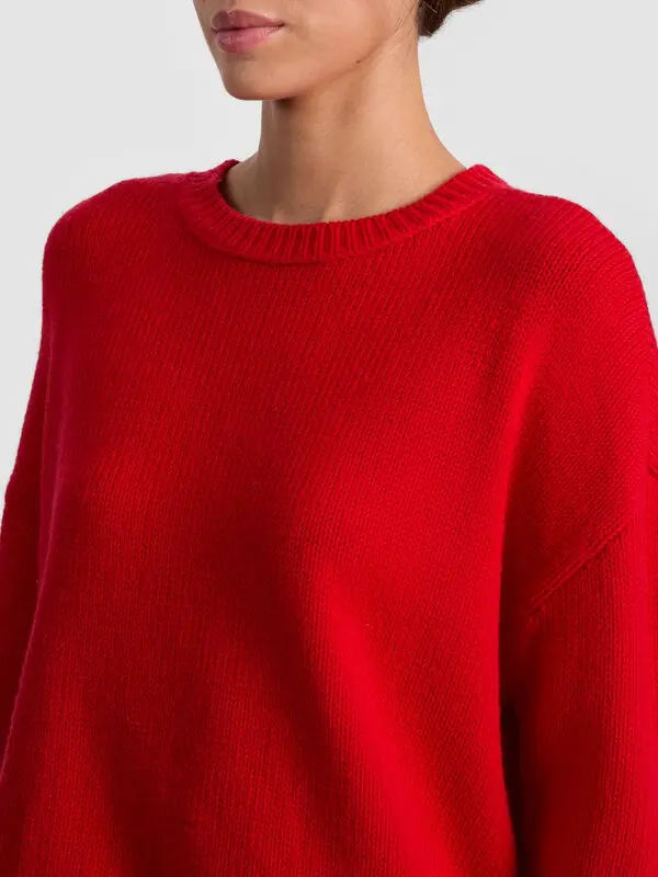 Alice + Olivia Ensley Crewneck Sweater - Perfect Ruby