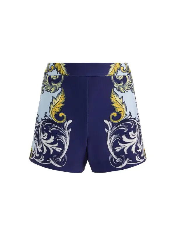Alice + Olivia Hera High-rise Printed Shorts - Antique Scroll