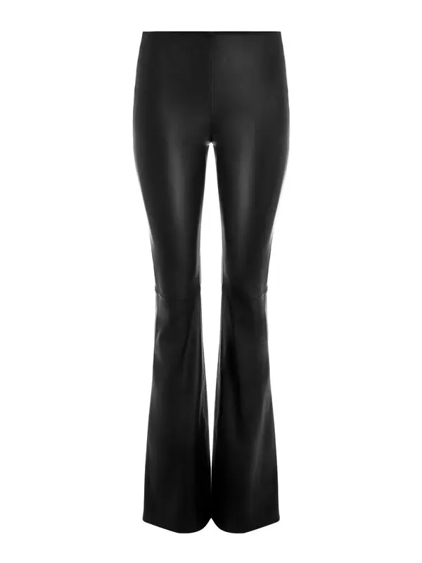 Alice + Olivia Leather Bootcut Pants