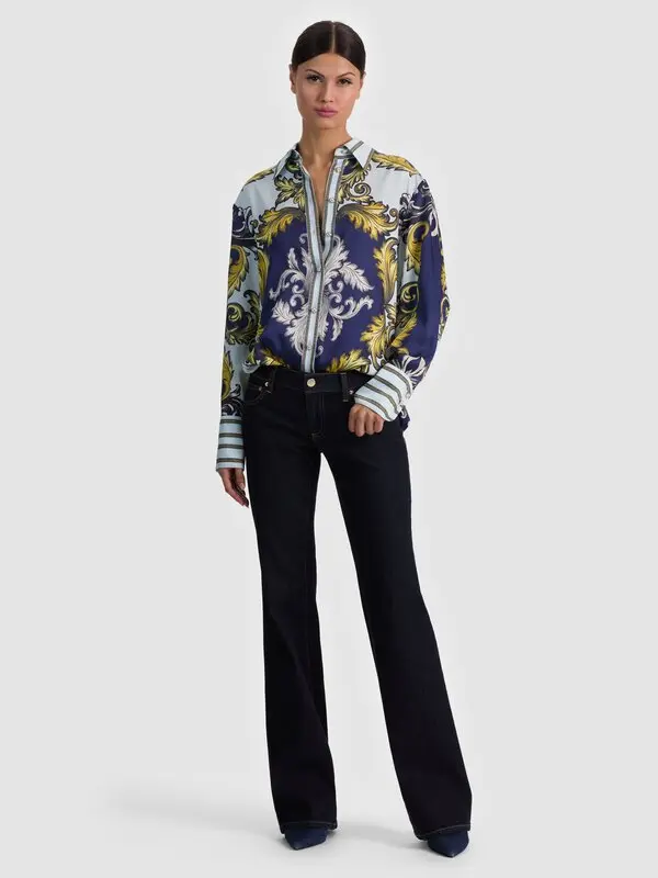 Alice + Olivia Lane Oversized Printed Button Down Shirt