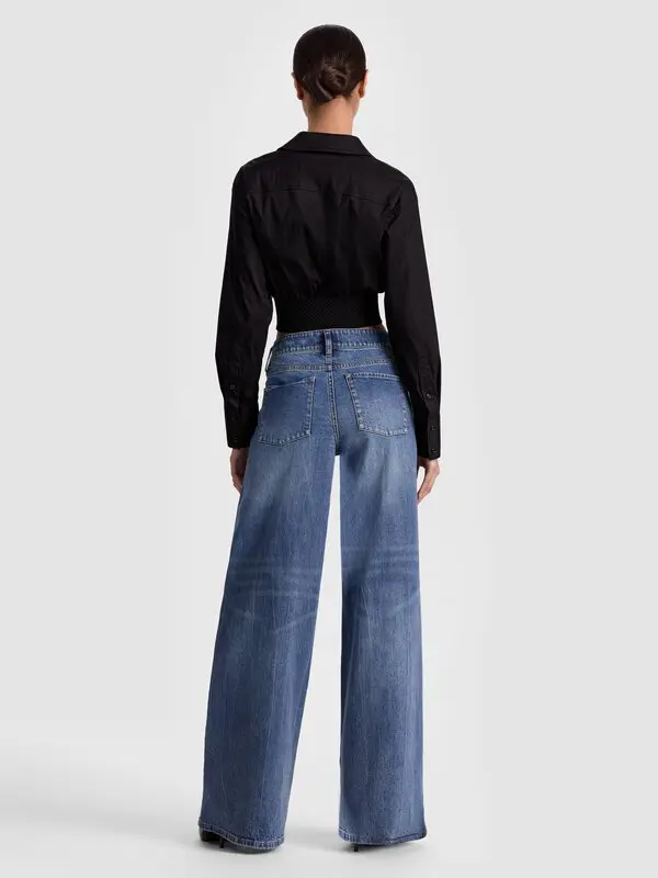 Alice + Olivia Edie Corset Top - Black