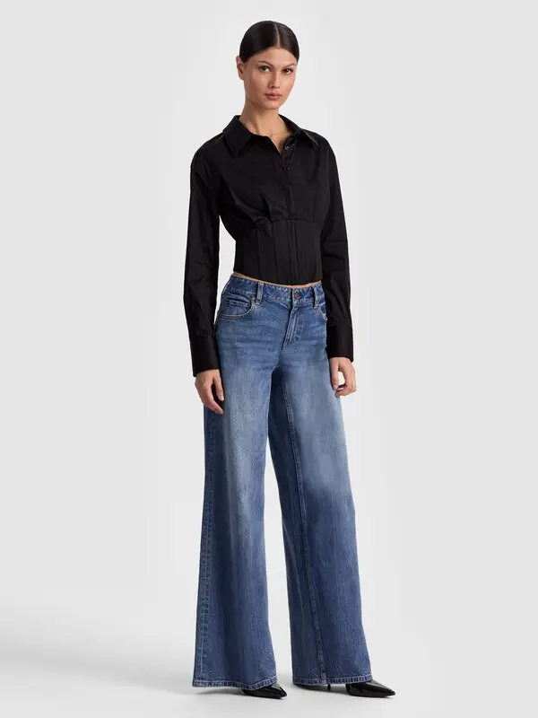 Alice + Olivia Edie Corset Top - Black