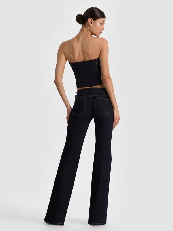 Alice + Olivia Kelcey Strapless Denim Vest