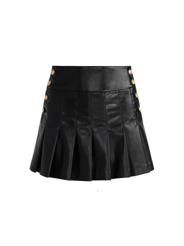 Alice + Olivia Lanna Vegan Leather Mini Skirt