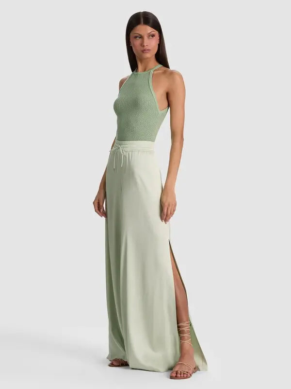 Alice + Olivia Heidi High Neck Tank Top - Sage